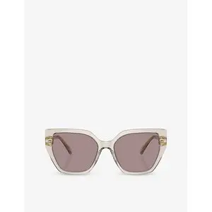 SWAROVSKI Irregular-frame Acetate Sunglasses - Brown