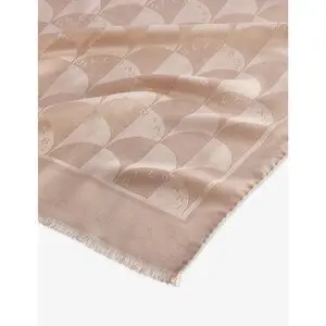 BVLGARI Calla Maxi Silk And Wool-blend Stole - Pink