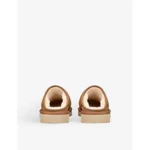 UGG Suede And Shearling Slip-on Slippers - Tan