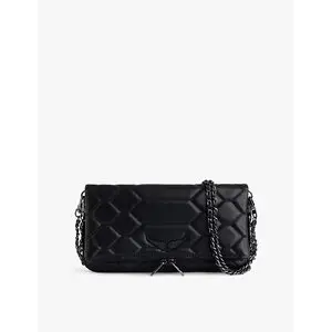 Zadig&Voltaire Rock Xl Quilted Leather Clutch Bag - Noir