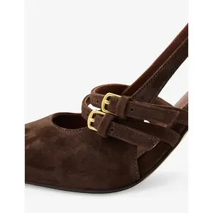 REISS Beatrice Suede Slingback Heels