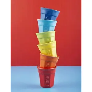BIALETTI Logo Porcelain Espresso Cups Set Of Six