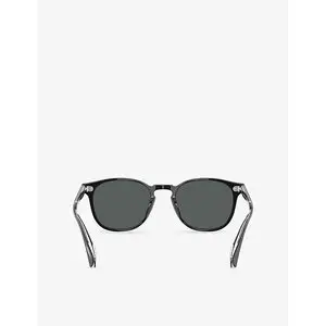 Oliver Spencer Finley Round Frame Acetate Sunglasses - Black