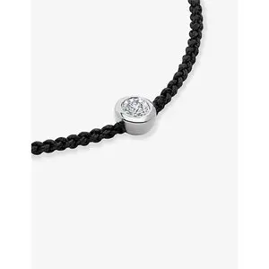 Monica Vinader Sterling And Lab Grown Diamond Cord Bracelet - Silver