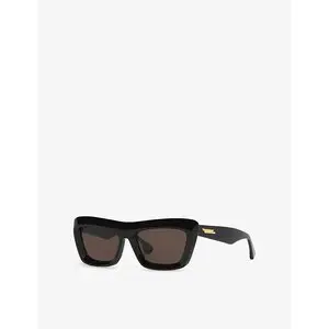 Bottega Veneta Bv1283s Rectangular-frame Sunglasses
