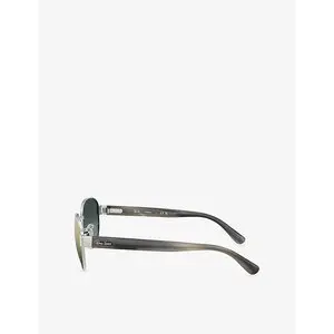 Ray-ban Rb3766ch Round Metal Sunglasses - Silver