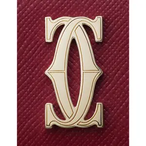 Cartier C De Mini Leather Wallet - Cherry