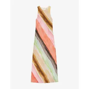 RO&ZO Watercolour Stripe Ombre Maxi Dress - Multi