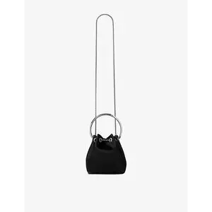 JIMMY CHOO Bon Bon Satin Top-handle Bag - Black/silver