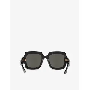 Gucci Square Frame Acetate Sunglasses - Black