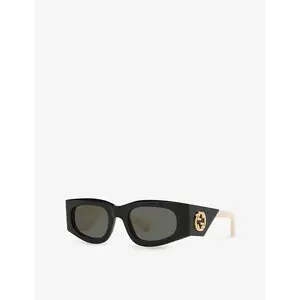 Gucci Square-shape Acetate Sunglasses - Black
