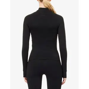 ADANOLA Seamless Zip-up Workout Top