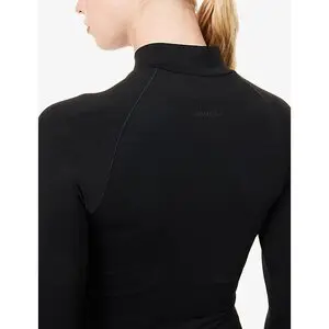 ADANOLA Seamless Zip-up Workout Top