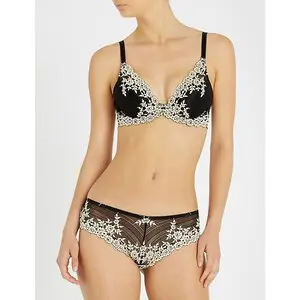 Wacoal Embrace Lace Stretch-lace Plunge Underwired Bra - Black