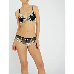 Wacoal Embrace Lace Stretch-lace Plunge Underwired Bra - Black
