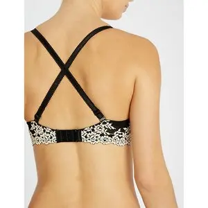 Wacoal Embrace Lace Stretch-lace Plunge Underwired Bra - Black