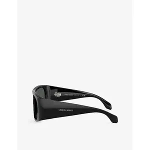 Giorgio Armani Rectangle Frame Acetate Sunglasses