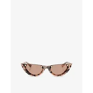JIMMY CHOO Cat-eye Acetate Sunglasses - Brown