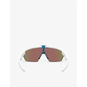 Oakley Wrap-around Acetate Sports Sunglasses - White