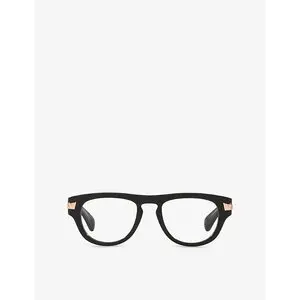 Gucci Gg1519o Oval-frame Acetate Eyeglasses - Black