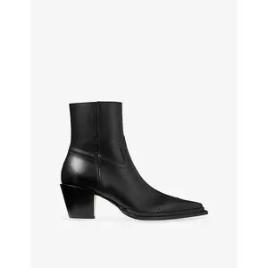JIMMY CHOO Cece 60 Leather Heeled Ankle Boots - Black