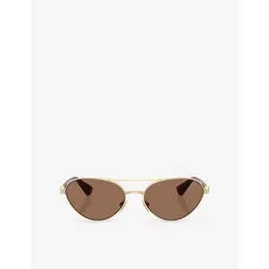 Burberry Be3165 Cat-eye Metal Sunglasses - Gold