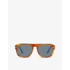 Persol Tortoiseshell-effect Pilot-frame Acetate Sunglasses - Brown