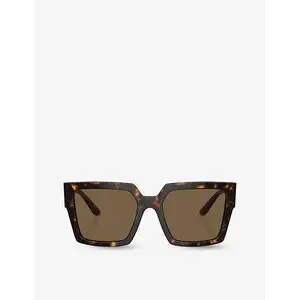 Dolce & Gabbana Square Frame Acetate Sunglasses - Brown