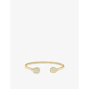 Boucheron Serpent Bohème Diamants Bangle In 18ct Gold - Yellow