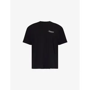 REPRESENT Script Short-sleeves Oversized Cotton-jersey T-shirt - Black
