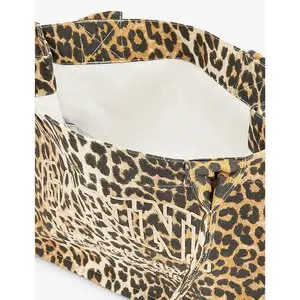 GANNI Large Print Cotton Tote Bag