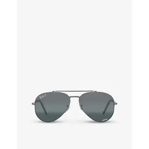Ray-ban Aviator-frame Metal Sunglasses - Grey