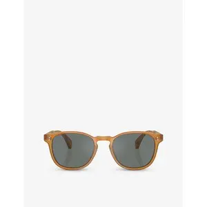 Oliver Spencer Rectangular-frame Acetate Sunglasses - Brown