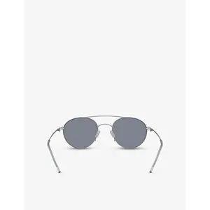 Giorgio Armani Pilot-frame Metal Sunglasses