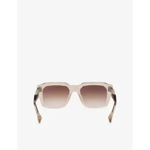 Dita Grandmaster-nine Rectangular-frame Acetate Sunglasses - Brown
