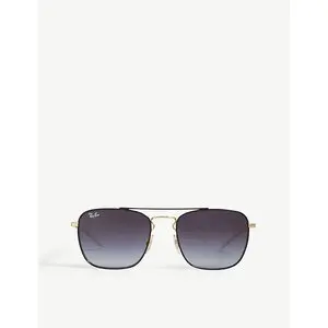 Ray-ban Rb3588 Square-frame Sunglasses - Black