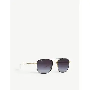 Ray-ban Rb3588 Square-frame Sunglasses - Black