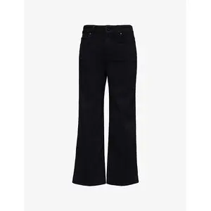 Paige Vanessa High-rise Wide-leg Cropped Stretch-denim Jeans