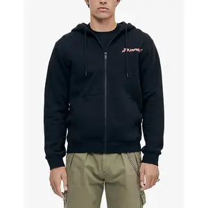 The Kooples Logo-print Zip-up Cotton Hoodie