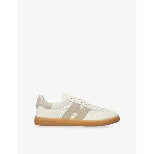 Hogan Suede And Mesh Low Top Trainers - White/oth