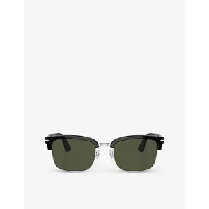 Persol Persol Rectangle-Frame Acetate Sunglasses Black