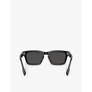 Burberry Rectangle-frame Acetate Sunglasses - Black