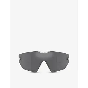 Versace Ve4461 Logo-embellished Acetate Sunglasses - Clear