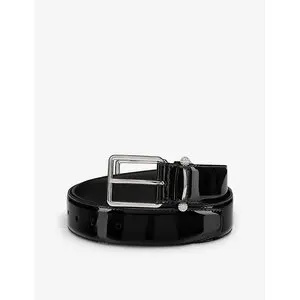 CHRISTIAN LOUBOUTIN Patent Leather Belt - Black/silver