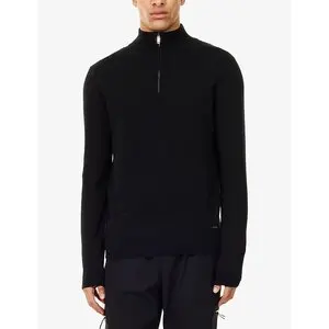 BELIER Funnel Neck Half-zip Knitted Jumper