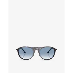 Ray-ban Ray-Ban RB2215 Square Frame Acetate Sunglasses Blue