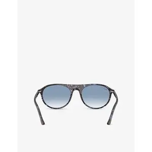 Ray-ban Rb2215 Square Frame Acetate Sunglasses - Blue