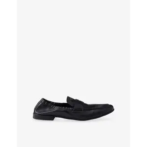 Prada Shuffle Antiqued Leather Loafers - Black