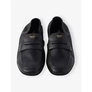 Prada Shuffle Antiqued Leather Loafers
