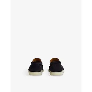 REISS Suede Slip-on Loafers - Navy